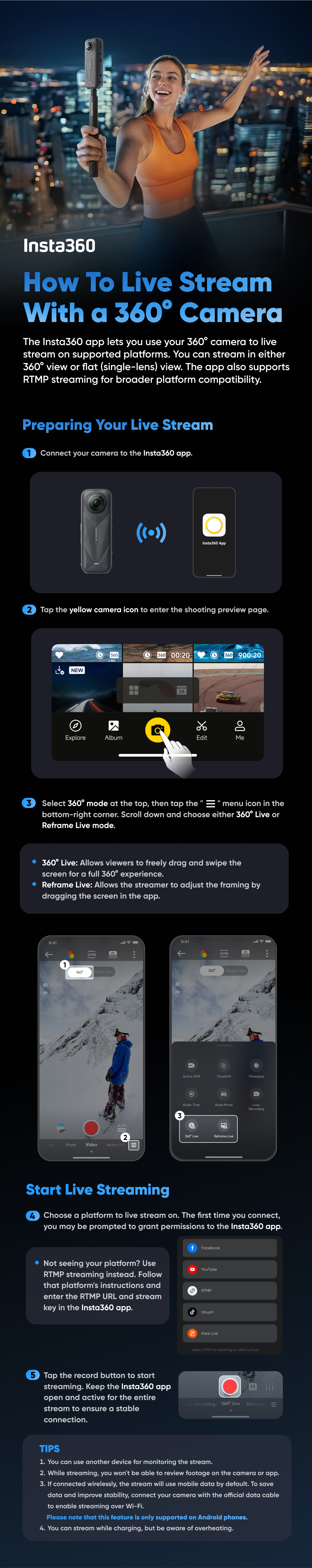 How to Live stream with a 360° Camera? - Insta360 Community Forum